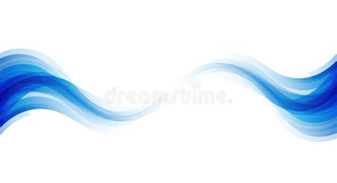 Abstract Blue Waves Data Stream Concept Blue White Presentation Background Vector