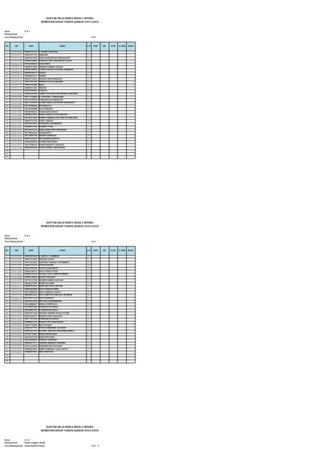 Format Nilai Pts B Inggris Pdf