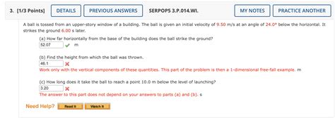 A Ball Is Tossed From An Upper Story Window Of A