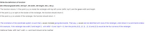 Solved Nrite The Definition Of Function Nt Inrectangleint