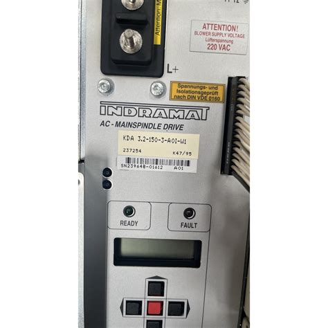 Indramat Kda 32 150 3 A0i W1 Ac Mainspindle Drive Sn237254