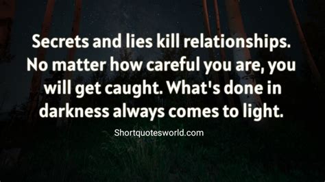 remove secrets and lies from your relationship short quotes world