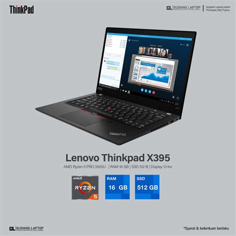 Jual Laptop Lenovo Thinkpad X Amd Ryzen Pro U Ram Gb Ssd Gb Inc Fhd