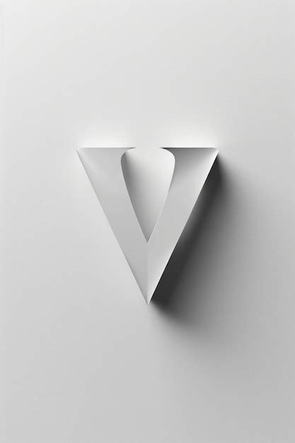 A Geometric Design Featuring A Triangular Shape Made From Paper Cuts On A Clean White Background