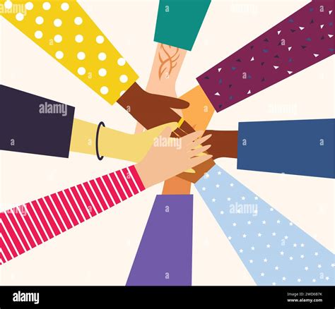Flat Illustration About Celebrating Friendship And Bond All Hands
