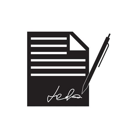 Signed Document Icon Vector Illustration Symbol 29310826 Vector Art At Vecteezy