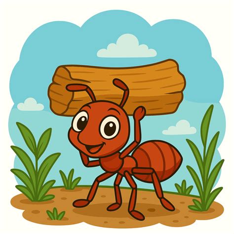 Download Ai Generated Cartoon Ant Strong Ant Royalty Free Vector