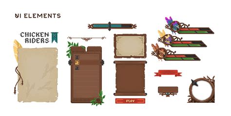 pixel art ux ui and texture elements midgard online on behance