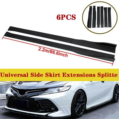 유니버설 866 인치 사이드 스커트 로커 패널 블랙 토요타 캠리 Se Xse 스포츠 벤츠 아우디범퍼 Aliexpress