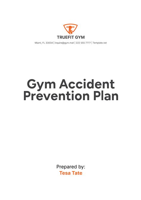 Osha Accident Prevention Plan Template