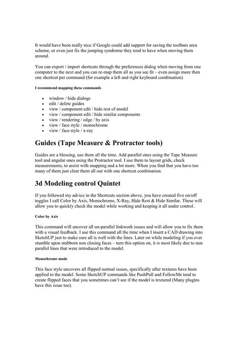 9 Sketchup Tips For Beter 3d Modeling Workflow Pdf
