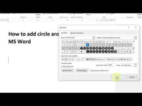 How To Add Circle Around A Number In Ms Word Artofit
