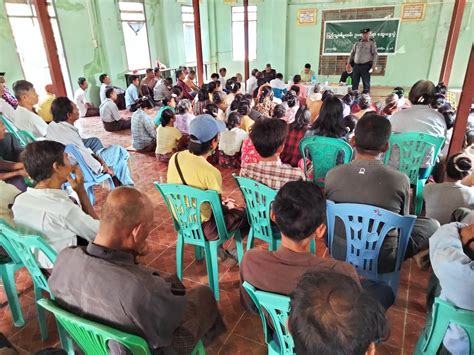 နတ်မောက်မြို့ တမာပင်ရပ်ကွက်၌ ပြည်သူ့စစ်မှုထမ်းဉပဒေဆိုင်ရာဆွေးနွေးပွဲ ကျင်းပ Information And