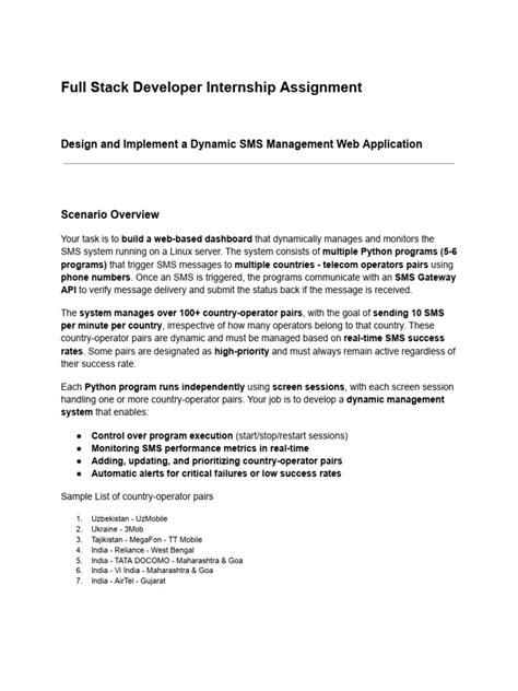 Advance Full Stack Developer Internship Assignment Pdf Databases Computing