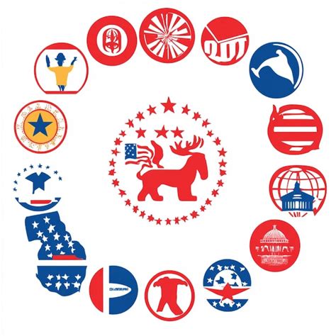 A Visual Representation Of Political Party Logos And Symbols Premium