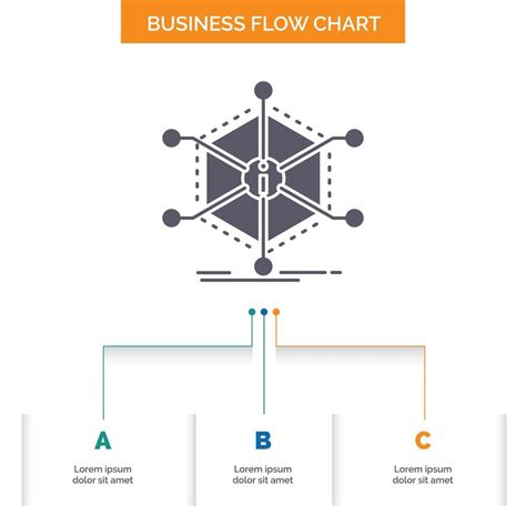 Data Help Info Information Resources Business Flow Chart Design With 3 Steps Glyph Icon For