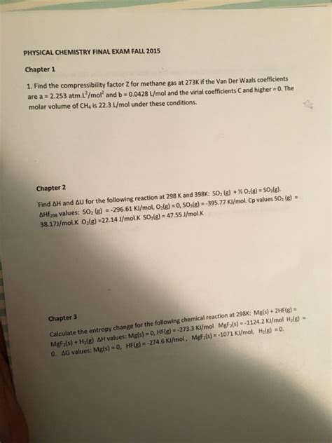 Solved Find The Compressibility Factor X For The Methane Gas