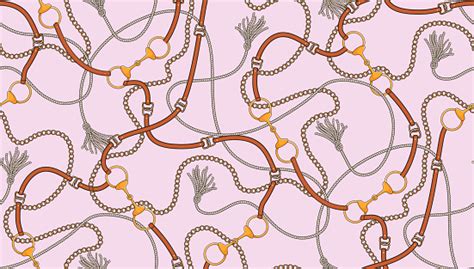 이음새가 없는 장식적인 사슬 본은 금 보석 가죽 벨트 장신구 직물 짜임새 빈티지 추상 인쇄 0명에 대한 스톡 벡터 아트 및 기타 이미지 Istock