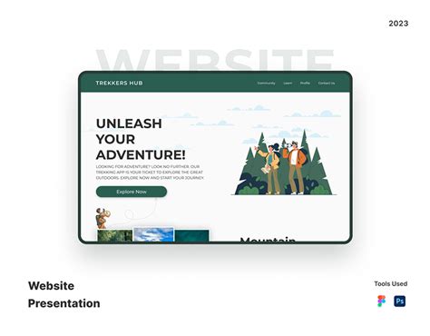 website presentation travel trekking on behance