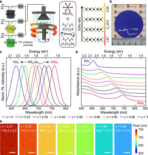 Wafer Scale Growth And Bandgap Tunability Of Ws2xse21 X Monolayer