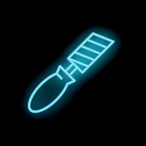 Neon Chisel Icon Glowing Against Dark Background 52829550 Vector Art At Vecteezy