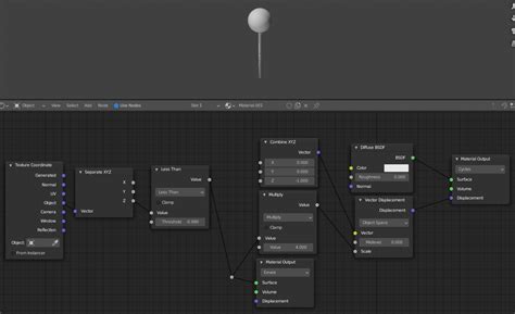 Rendering Nodes Straight Displacement For UV Sphere Blender Stack Exchange