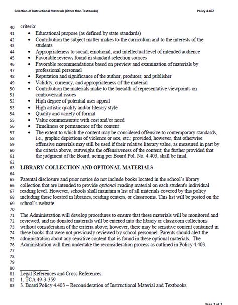 Hamilton County Tn Reconsideration Of Instructional Materials And Textbooks Policies 4 402 And