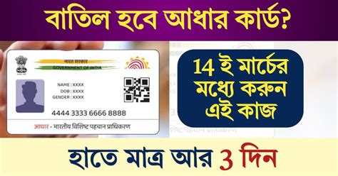 Aadhaar Card Update 2024 হাতে মাত্র 3 দিন এই কাজ না করলেই বন্ধ হয়ে