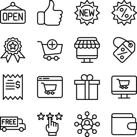Ecommerce Icon Set 23402469 Vector Art At Vecteezy