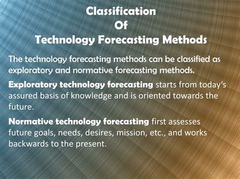 PPT TECHNOLOGY FORECASTING PowerPoint Presentation Free Download ID