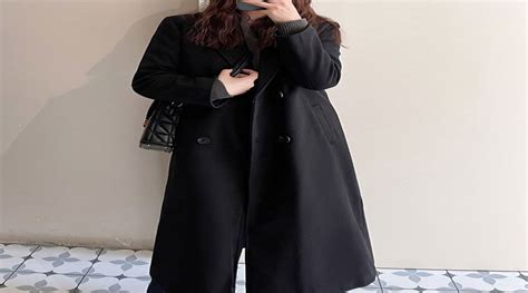 메타커머스 체형 겨울 누빔안감 롱코트 더블 일자핏 모직 커버