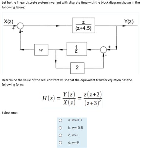 Solved Let Be The Linear Discrete System Invariant With