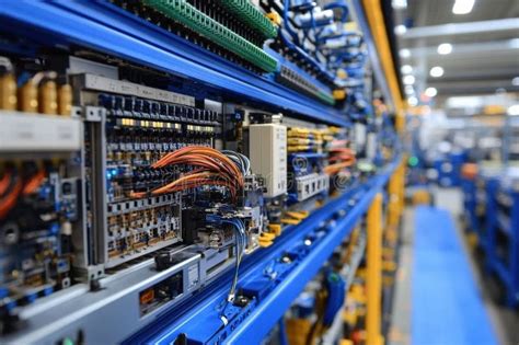 Industrial Automation System Components Stock Illustration