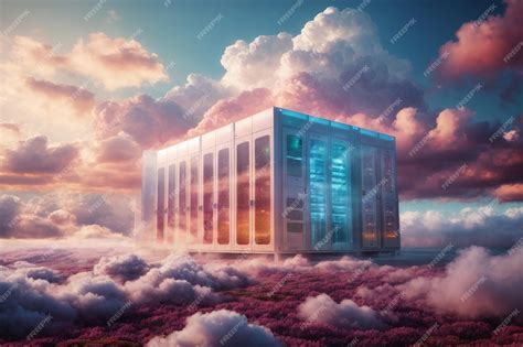 Premium Ai Image Cloud Data Center 3d Rendering