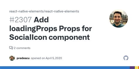 Add Loadingprops Props For Socialicon Component · Issue 2307 · React Native Elementsreact