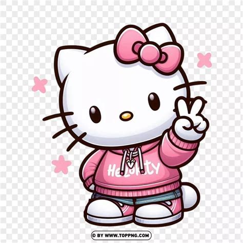 Hello Kitty Peace Sign Toppng En 2024 Dibujos De Animales Realistas