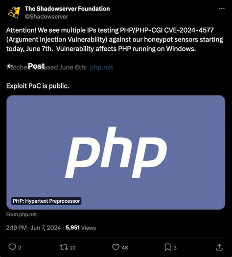 critical rce vulnerability cve 2024 4577 in php on windows patch now