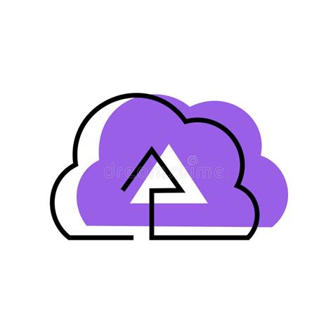 Cloud Computing Technology Line Colourful Vector Icon Stock Vector Illustration Of Isolated
