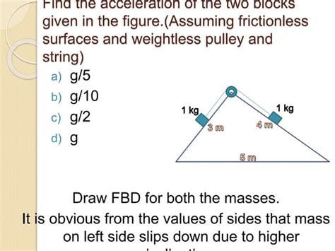 Masses On A Slope Connected With String Pptx Physics Science