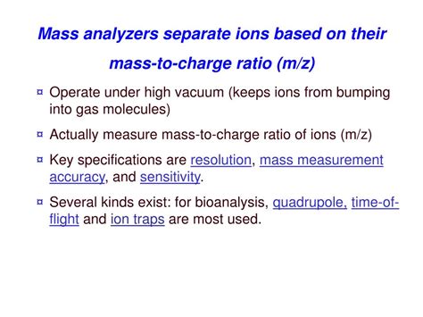 Ppt Mass Spectrometry 101 An Introductory Lecture On Mass Spectrometry Fundamentals Powerpoint
