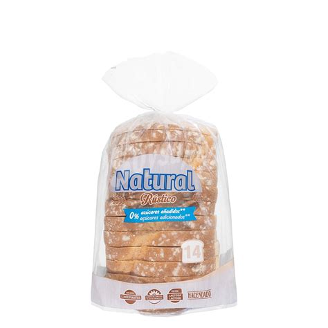 Hacendado Pan molde blanco natural rustico 550 g