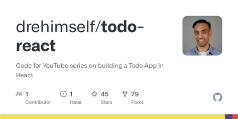 Github Drehimselftodo React Code For Youtube Series On Building A Todo App In React