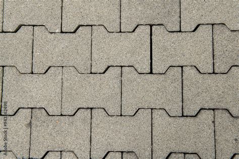 Texture Interlocking Bricks For Flooring In Interconnected Concrete