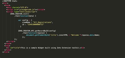 Create Widget By Uploading File Zoho Creator Help