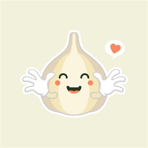 Cute Kkawaii Cassava Character Flat Design Vector Illustration Stock