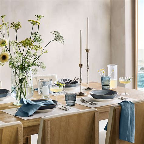 Atwell 16 Oz Blue Stackable Ribbed Highball Glass Reviews Crate