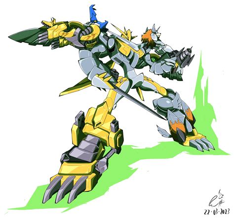 Shoutmon Ex6 Digimon Highres Armor Claws Digimon Creature