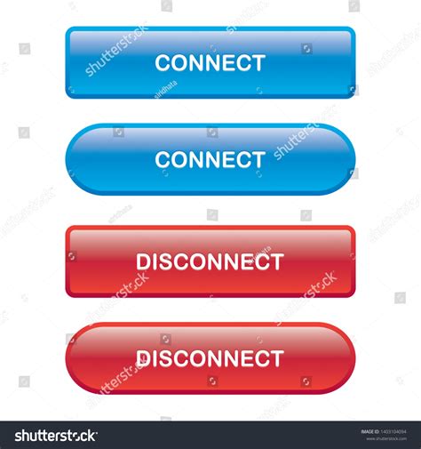 Vector Connect Disconnect Buttons Stock Vector Royalty Free 1403104094 Shutterstock