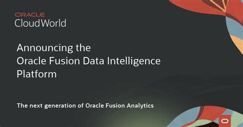 Oracle Analytics On Linkedin Announcing The Next Generation Of Fusion Analytics The Fusion Data…