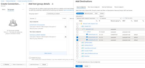 Create A Connection Monitor Azure Portal Azure Network Watcher Microsoft Learn
